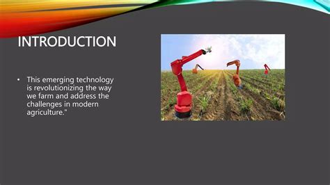 Revolutionizing Agriculture With Robots Pptx