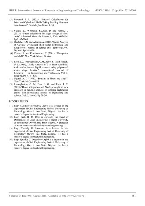 Analysis Of S S Short Cylindrical Shells Under Internal Hydrostatic Pressure Using Polynomial