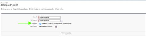 Edit Picklist Default Value