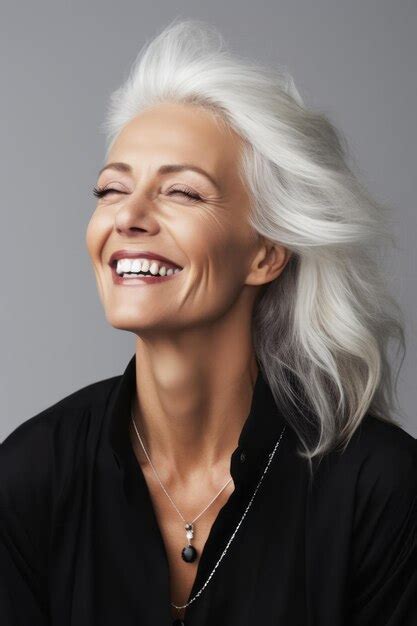 Premium Ai Image 50 Year Old Woman Emotional Dynamic Pose