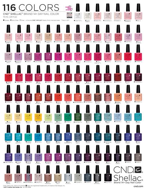 Cnd Shellac Nail Polish Chart Shellac Colors Cnd Shellac Colors