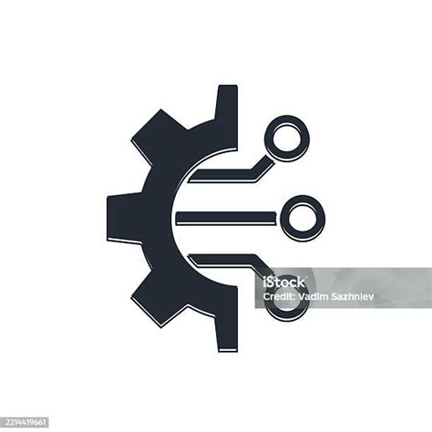 Ikon Algoritma Hitam Terisolasi Pada Latar Belakang Putih Desain Simbol