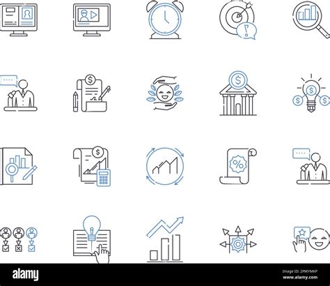 Business Audit Outline Icons Collection Audit Business Review Analysis Compliance