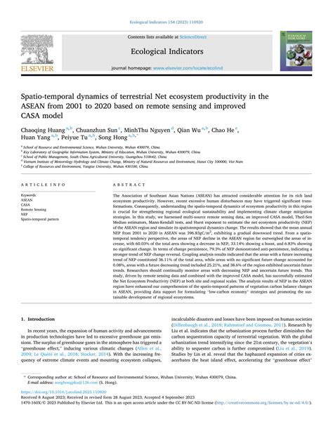 Pdf Spatio Temporal Dynamics Of Terrestrial Net Ecosystem