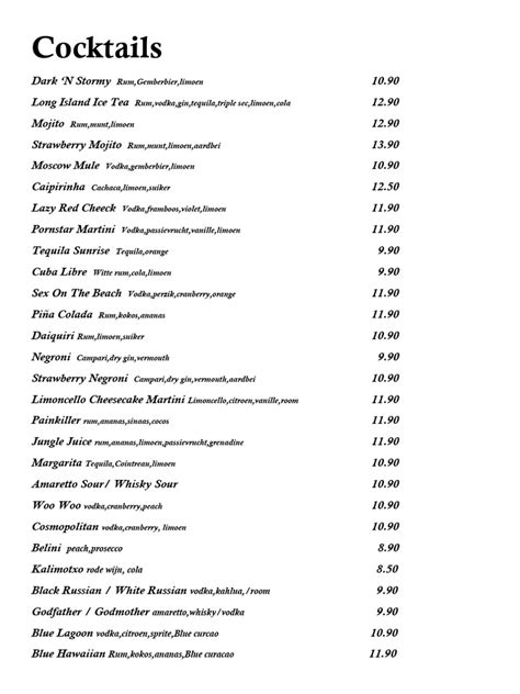 Nethe En Dirnke Menu Tekstvakken 2024 Nl Pdf