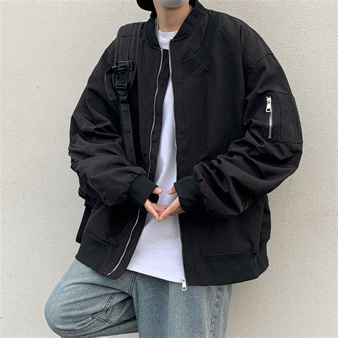 남성 오버핏 라운드넥 블루종 아우터 자켓 3컬러 온채널