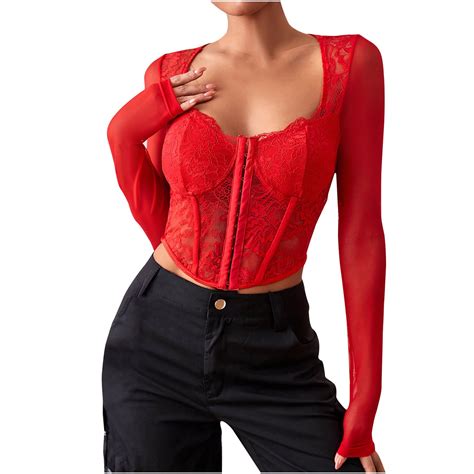Odeerbi Vintage Corset Tops With Sleeves For Women 2025 Medieval Lace