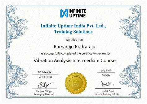 Ramaraju Rudra Raju On Linkedin Certification Training Vibrationanalysis