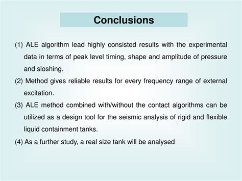 Ppt Seismic Analysis Of Tanks Fluid Structure Interaction Algorithms