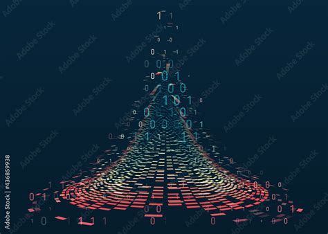 wide big data visualization abstract background with lines array and