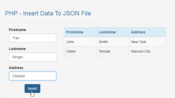 Insert Data To JSON File Using PHP Campcodes