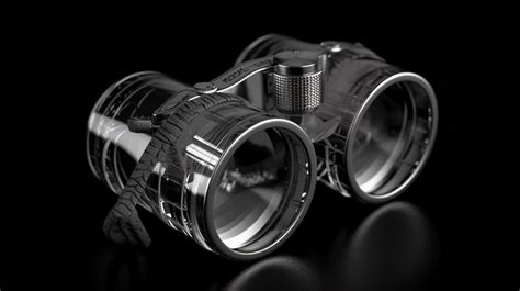 Binocular Black Background Isolated 3d Rendering X Ray Binoculars