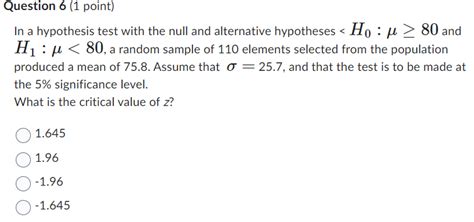 solved in a hypothesis test with the null and alternative