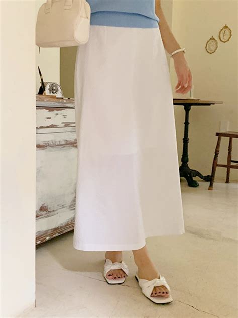 리리앤코 25 38 페일데브 엠보 뒷밴딩 롱 스커트 여름데일리룩데이트룩캐주얼룩캠퍼스룩하객룩격식룩출근룩빅사이즈38사이즈자체제작시원한가벼운단정한