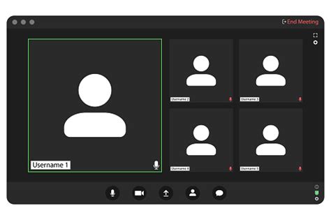 화상 회의 사용자 인터페이스 화상 통화 화면 인터페이스 템플릿 사회적 의사소통을 위한 응용 프로그램 화상 회의 창 오버레이 Brand Name Online Messaging