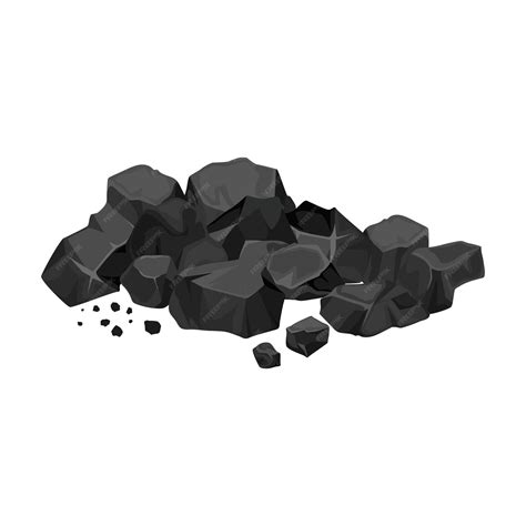 Premium Vector Heap Of Energy Coal Isolated Cartoon Icon Vector