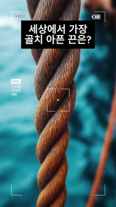 세상에서 가장 골치 아픈 끈은넌센스퀴즈를 풀어보세요넌센스퀴즈 Ai 아재개그 아재개그모음 개그배틀 언어유희 메모리 말장난 웃긴영상 챗gpt 인공지능