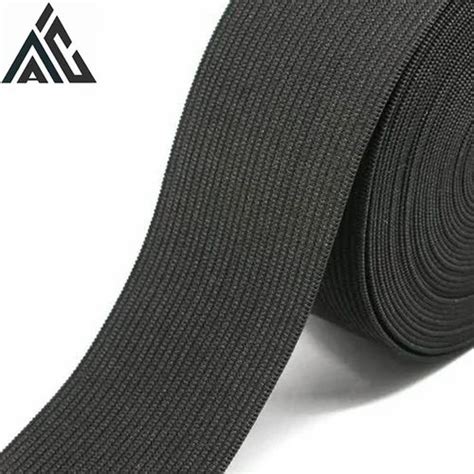 Polyester Black Crochet Elastic For Garments Size 30mm Width At