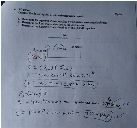 VIDEO Solution AC Power Consider The Following AC Circuit In The Frequency Domain Determine