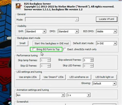 backglasses not displaying for vpx tables in pinballx general