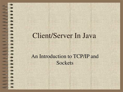 PPT Client Server In Java PowerPoint Presentation Free Download ID