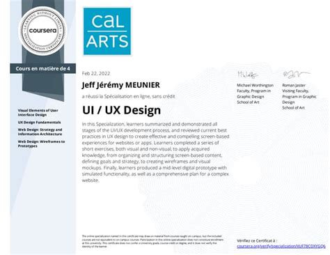 Ui Ux Design Certificate Of Specialization Ppt