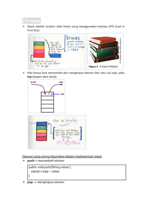7 Stack 7 Stack Stack Adalah Struktur Data Linear Yang