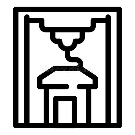 3d Printer Creating Model House Icon Stock Vector Illustration Of