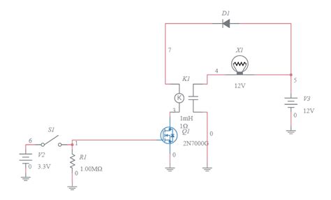 Relay Circuit Multisim Live