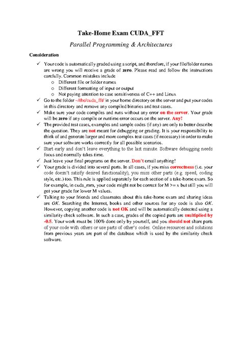 cuda fft cuda take home exam cuda fft parallel programming
