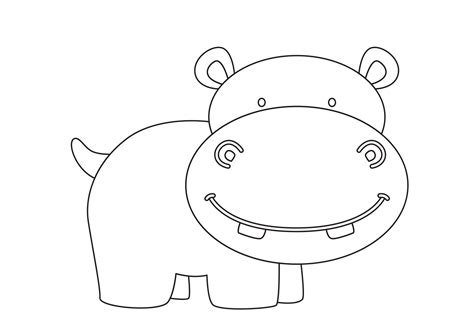 귀여운 하마 색칠 공부 도안 무료 색칠공부 도안