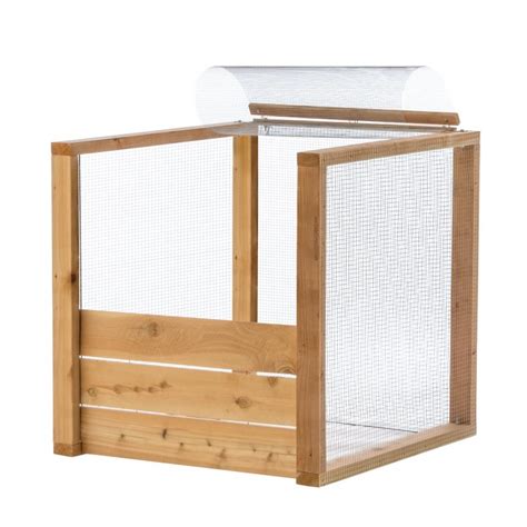 Single Bin Cedar Composter 1 Cover Steves Earth Engine