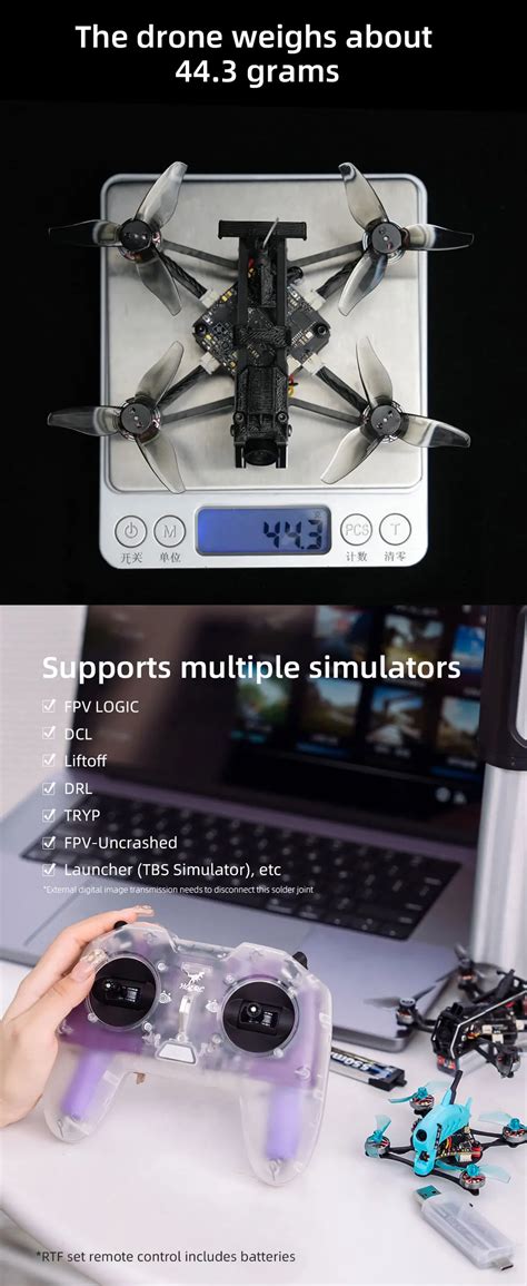 Hglrc Rtf Fpv Set Draknight Inch S Fpv Toothpick Micro Drone C Rem Qwinout