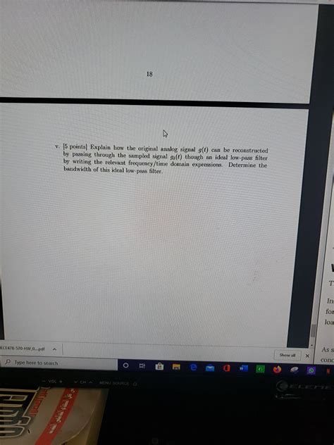 solved b consider the following analog signal in time