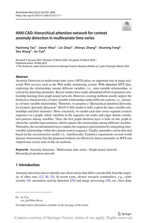 han cad hierarchical attention network for context anomaly detection