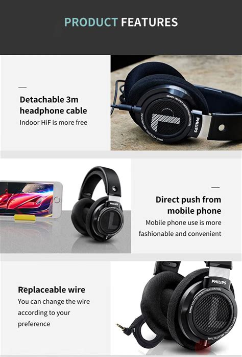 Стерео проводные наушники Philips SHP9500, Hi-Fi | AliExpress