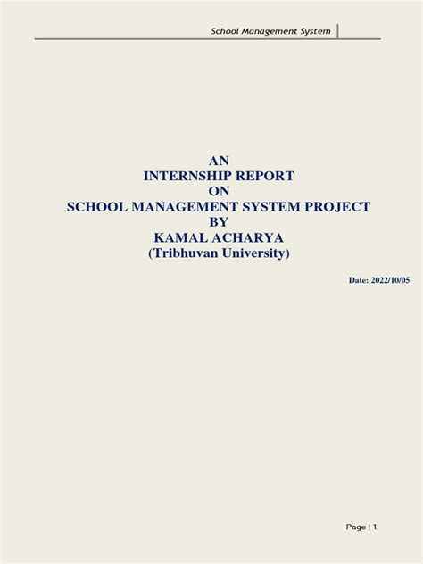 School Management System Project Report Pdf Software Testing Unit Testing