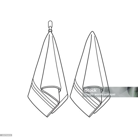 손으로 그린 아이 그림 만화 벡터 일러스트 레이 션 핸드 타월 아이콘 흰색 배경에 고립 개념에 대한 스톡 벡터 아트 및 기타 이미지 개념 개념과 주제 건강한 생활방식