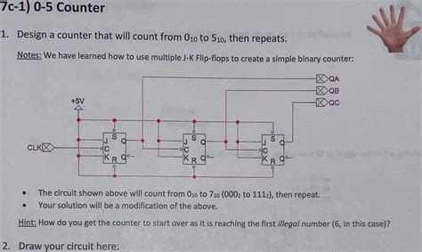 Solved Design A Counter That Will Count From 010 To 510