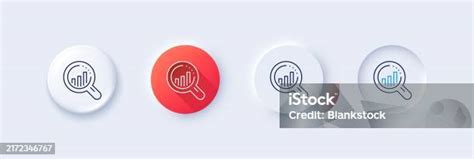 Seo 분석 라인 아이콘입니다 웹 타겟팅 차트 기호입니다 트래픽 관리 선 아이콘 벡터 3차원 형태에 대한 스톡 벡터 아트 및 기타 이미지 Istock