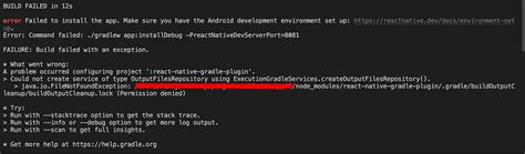 Solved A Problem Occurred Configuring Project” Error In React Native