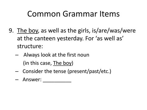 Ppt Common Grammar Items Powerpoint Presentation Free Download Id