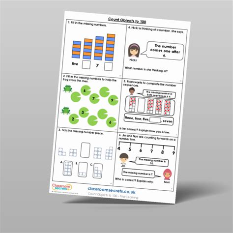 Year 2 Count Objects To 100 Prior Learning Resource Classroom Secrets