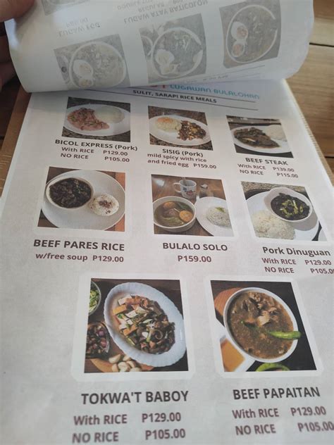 Menu At Hotpot Lugawan Bulalohan Restaurant Valencia City