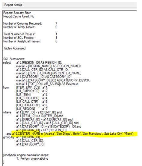 Microstrategy Free Form Sql Security Filter Scenarios Crackerzin