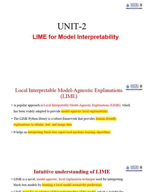 Lime For Model Interpretability Unit 2 Pdf Function Mathematics