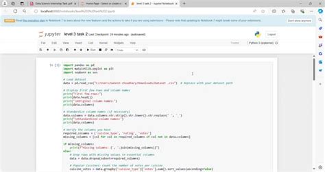 Completed Level 3 Data Science Task At Cognifyz Ganesh Choudhary