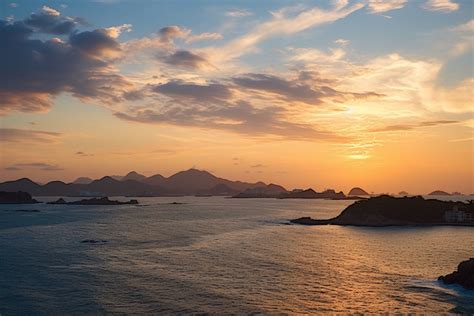 바다에서 본 석양 아리아케 해의 첫 일출 고화질 사진 사진 배경 일러스트 및 사진 무료 다운로드 Pngtree