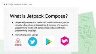 Jetpack Compose Pptx Programming Languages Computing