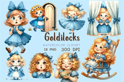 Goldilocks Clipart Graphic By Cheetahdigitalwonder · Creative Fabrica